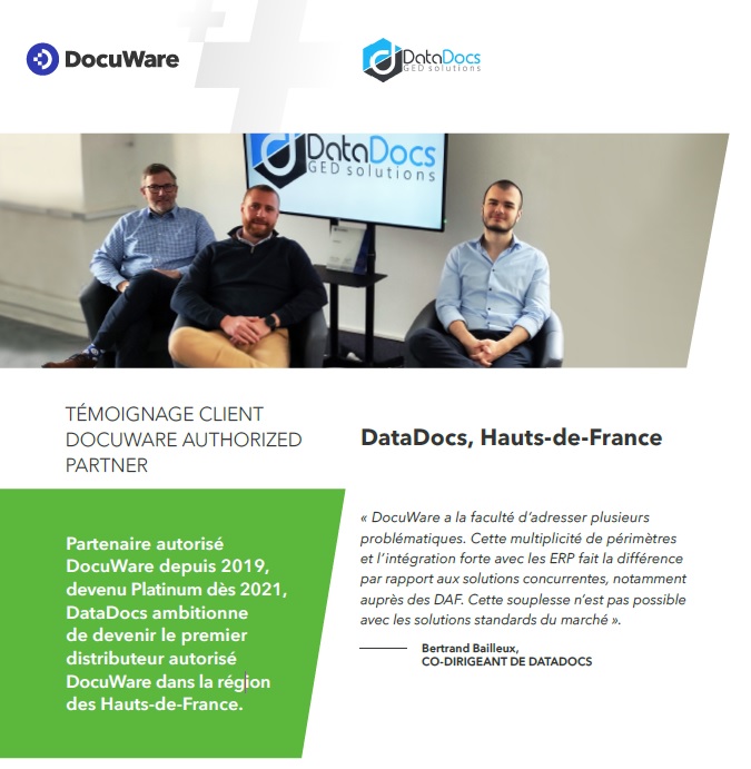Témoignage partenaire Platinum DocuWare : DataDocs